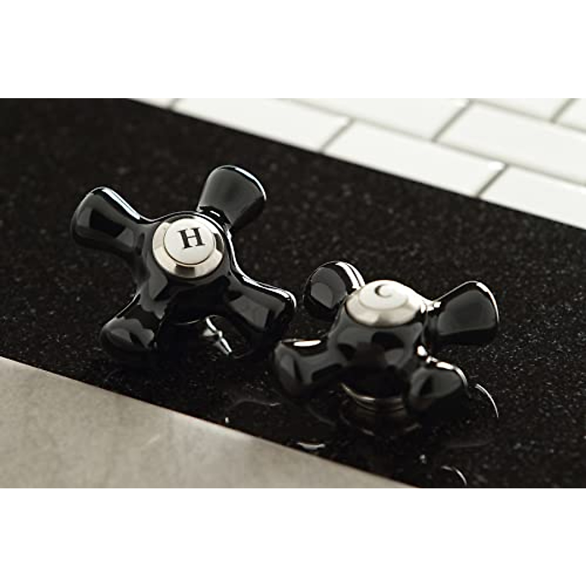 Kingston Brass KS1278PKXBS Duchess 8 inch Centerset Kitchen Faucet with Brass Sprayer, 8-3/4 inch In Spout Reach, Brushed Nickel