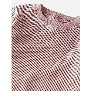 little planet by carter's unisex-baby Baby and Toddler 2-piece Pajamas made with Organic Cotton, Waffle Knit Mauve, 24 Months