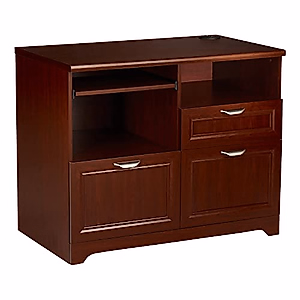 Realspace® Magellan 30"H x 36-5/16"W x 21"D Tech Station Printer Stand 2.0, Classic Cherry