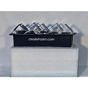 ClearlyFrozen High Capacity (10 x 2 Inch) Home Clear Ice Cube Tray/Ice Cube Maker
