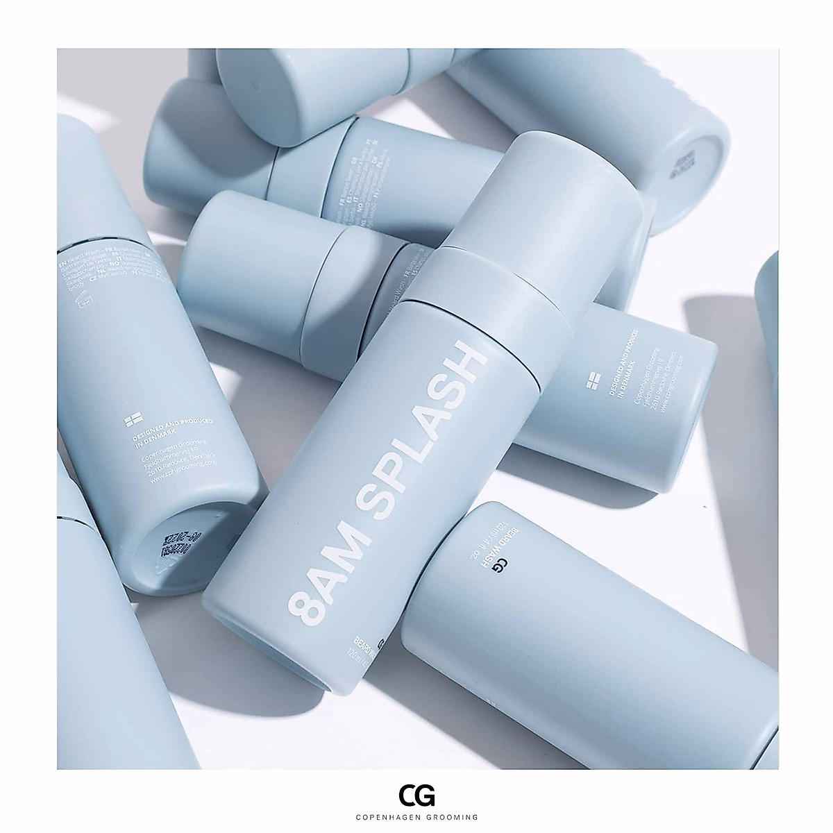 Copenhagen Grooming 8AM Splash Beard Wash for Men - Regenerating & Moisturizing Beard Shampoo - Skin, Mustache and Beard Care
