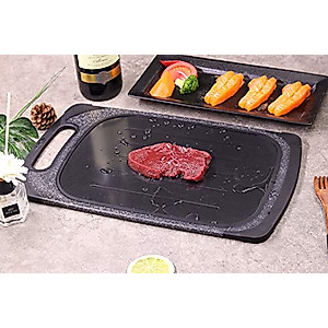 GRILLMATIC 2 in 1 Cutting Board, Meat Defroster, Juice Grooves, Easy-Grip, Plastic, Defrosting Tray Large, Eco Friendly, No Electricity, Thaw, Chopping Board, Non-Porous