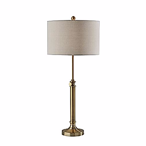 Adesso Home SL1165-21 Transitional Table Lamp from Barton Collection in Brass-Antique Finish, 15.00 inches, Bronze