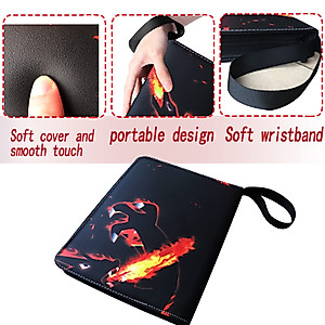 Card Binder for Trading Cards, 9-Pocket Trading Card Binder Fits 900 Cards with 50 Removable Sleeves