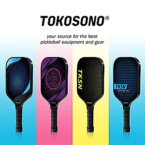 Tokosono Pickleball Paddles, Pickle Ball Paddle Set of 2 with Graphite Carbon Surface, Lightweight Pickleball Set with Carry Bag and 4 Balls (st1)