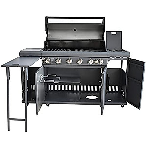 Rustler2 Six (6) Burner Gas Grill Center & Kitchen Island by Brand-Man Grills