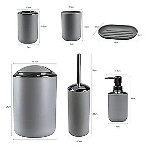 IMAVO Bathroom Accessories Set 6-Piece & Mason Jar Bathroom Accessories Set 4-Piece,Bathroom Accessory Set Complete,Farmhouse Decor Bathroom Set