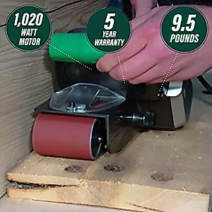 Metabo HPT Belt Sander | 3 x 21 Inch | For Woodworking | Variable Speed | 9.0 Amp Motor | Soft Grip | 5-Year Warranty | SB8V2