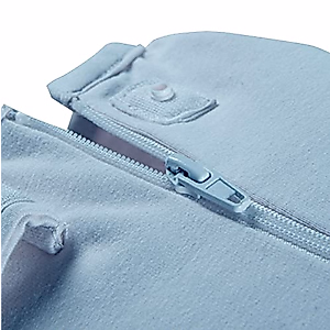 Woombie Simply Baby Swaddling Blanket I Soothing, Cotton Baby Swaddle I Wearable Baby Blanket, Blue Moon, 0-3 Months