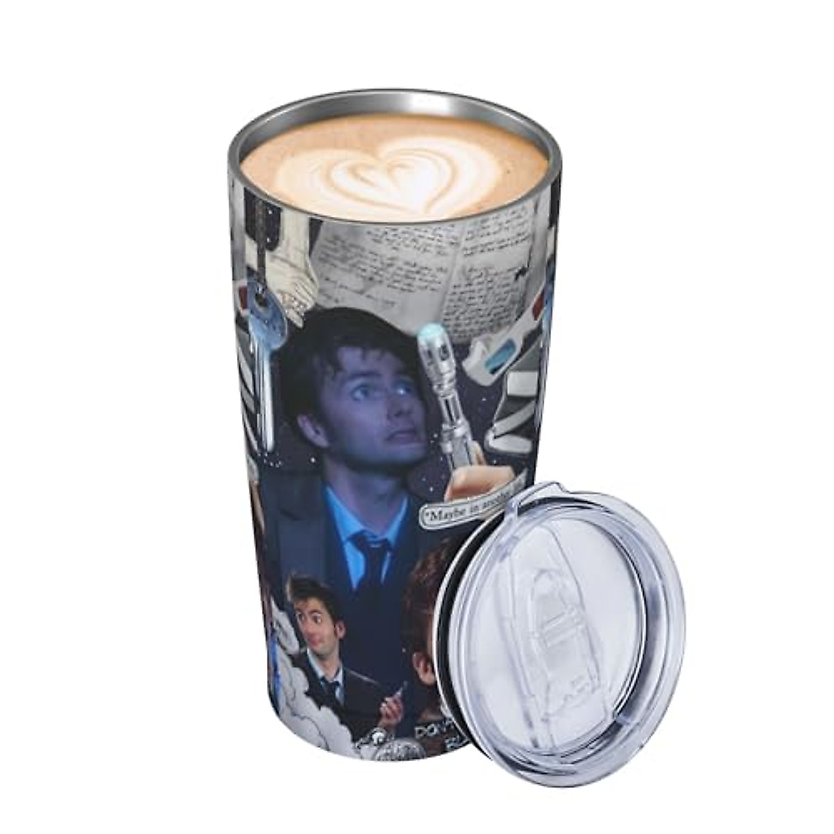 OAEWRE David Actors Tennant Stainless Steel Mug Insulated Tumbler Coffee Mugs with Lids and Straw Double Wall Vacuum Cup 20oz
