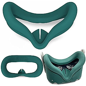 Protective Cover for Oculus/Meta Quest 2 Accessories, Silicone Controllers Grip Cover Protector, Soft Shell Skin with Face Cover and Lens Cover by Gwyoneaon (Green)