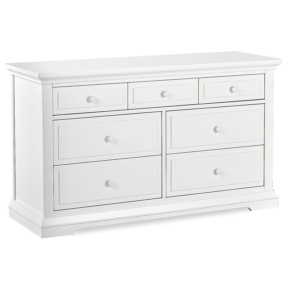 Evolur Parker Double Dresser, Winter White, 54x20.3x32 Inch (Pack of 1)