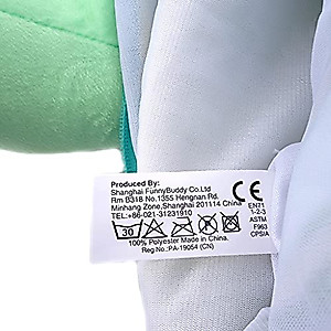 FunnyBuddy Unisex Green Turtle Plush Cute Stylish Animal Backpack 43x30x13CM