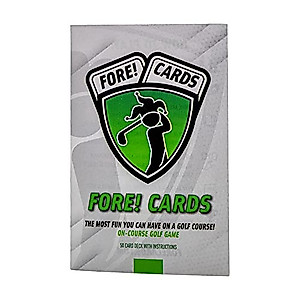 Fore! Cards On-Course Golf Game | Fun Interactive Golf Game | Spice Up Your Next Round | 50 Card Deck Makes Every Hole a Different Challenge | Perfect for Any Golfer