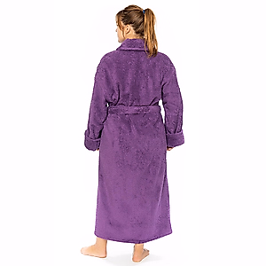 Classic Turkish Towels CTT Premium 100% Turkish Cotton Terry Cloth Bath Robe for Women & Men, Soft & Plush Long Unisex Robe