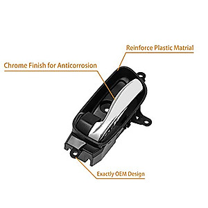 Interior Door Handle Front Rear Left Driver Side | for 2013-2017 Nissan Altima Pathfinder, 2015 2017 Nissan Titan, 2016-2017 Titan XD, 2015-2017 Nissan Murano | Replaces# 80671-3TA0D, 80671-3TA0A