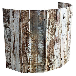 Red Lantern 4 ft. Short Double Sided Winter Woods Canvas Folding Screen 6 Panel Freestanding Partition and Separator for Modern and Contemporary Bedroom, Home Office, Studio, Dorm, Apartment