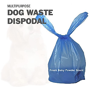 Baby Disposable Plastic Diaper Bags 1000 Count (500 Lavender Scent, 500 Fresh Baby Powder Scent) Easy Tie Handles Diaper Sacks or Pet Waste Bags (1000 Bags)