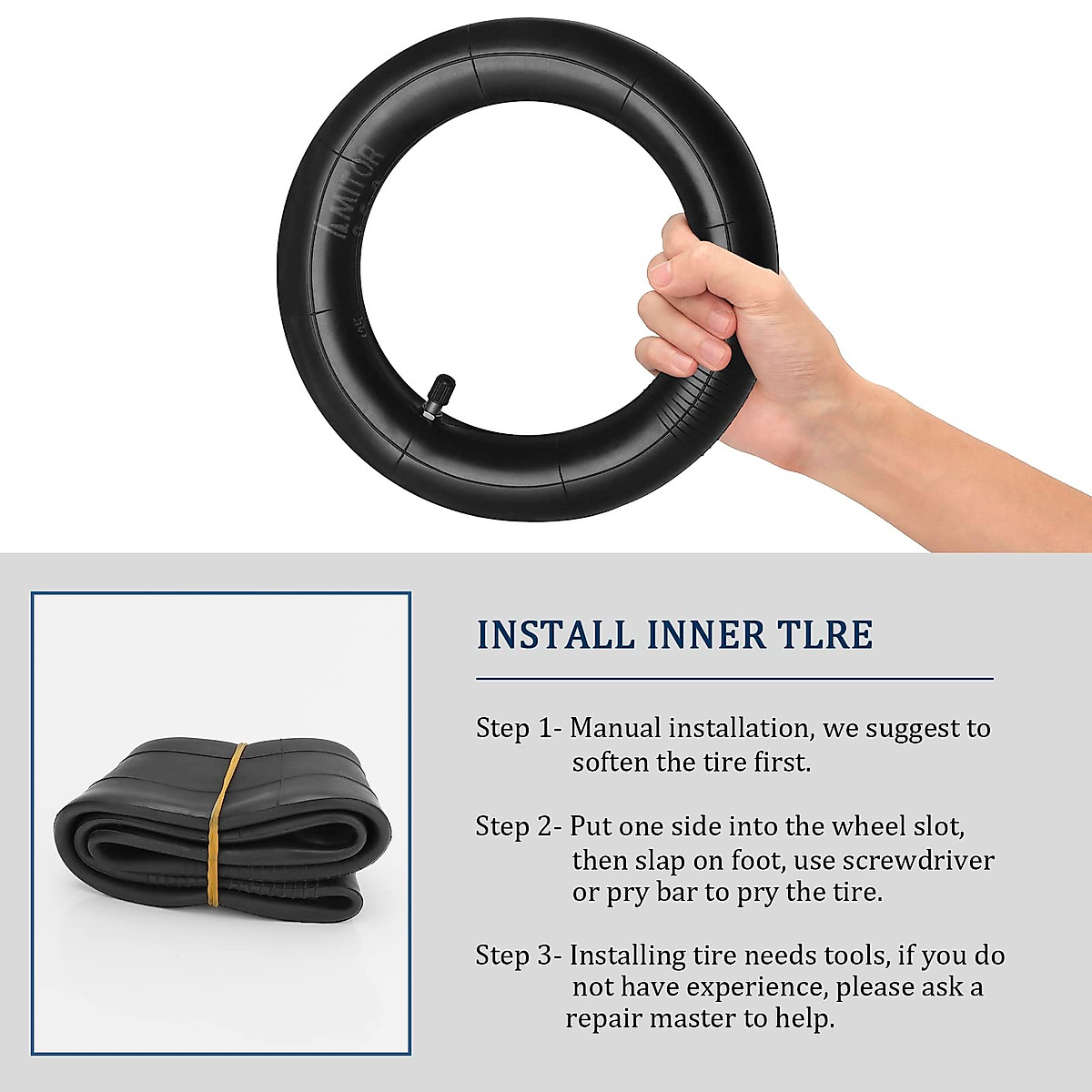 Amitor (2-Pack) 8.5 Inches Scooter Inner Tube,8 1/2 x 2 Inflated Inner Tubes Pressure-Resistant for Gotrax GXL V2 Hiboy S2 Pro Xiaomi M365 Pro