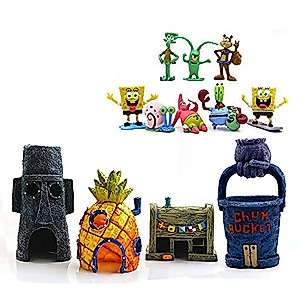 NC Spongebob Aquarium Decorations Set 12PCS