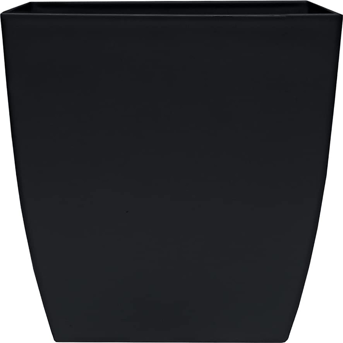 The HC Companies 8 Inch Aria Square Self Watering Planter - Plastic Plant Pot for Indoor Outdoor Plants Flowers Herbs, Matte Black