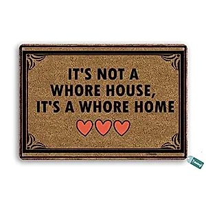Teuoqi It's Not A Whore House, It's A Whore Home Metal Tin Sign Wall Art Home Decor Kitchen Poster Cafe Pub Plaque 8x12 Inch