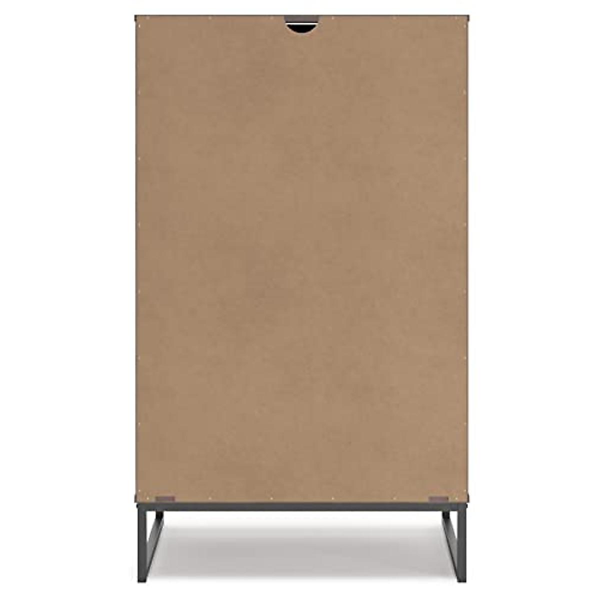 Signature Design by Ashley Neilsville Industrial 5 Drawer Chest of Drawers with Smooth-Gliding Drawers and Safety Stop, Gray