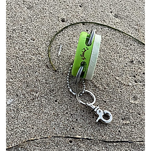 Tof Miriam GEULAH KeyLime Green Mini Tambourine Keychain, S
