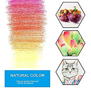 BicycleStore 36 Colored Pencils Set, Professional Wooden Color Pencils Drawing Kit Art Coloring Pencil Sets with Canvas Bag Sharpeners for Kids, Adults, Sketch, Arts, Coloring Books