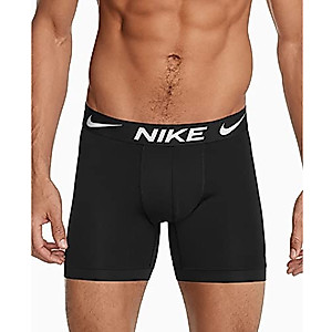 Nike Men`s Essential Micro Boxer Briefs 3 Pack (Black(KE1015-001)/W, Medium)