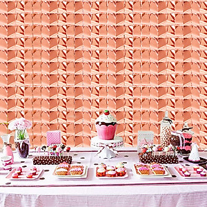 2 Packs 3.3x6.6 Feet Foil Fringe Curtains, UNIIDECO Metallic Rose Gold Birthday Square Sequin Tinsel Photobooth Photo Backdrop, Bridal Wedding Engagement Bachelorette Party Decorations Streamers