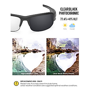 BLAZERBUCK Polycarbonate Replacement Lenses for BOSE Tempo Sunglasses - Clear Black Photochromic