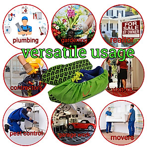 Shoe Covers Disposable Indoor Non-Slip - Premium Gift Packaging, Reusable Booty Cover, Thickest 70gsm Fabric, Extra Durable, Water Resistant, Extra Large One Size Fits All US13 Booties