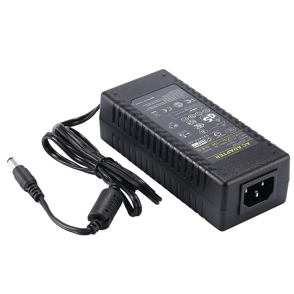 COOLM 5V 10A Power Supply Adapter AC 100-240V to DC 5 Volt 10amp DC5V10A 50W Converter 5.5x2.5mm DC Output Jack for CCTV Camera WS2812B WS2811 WS2813 SK6812 LED Strip