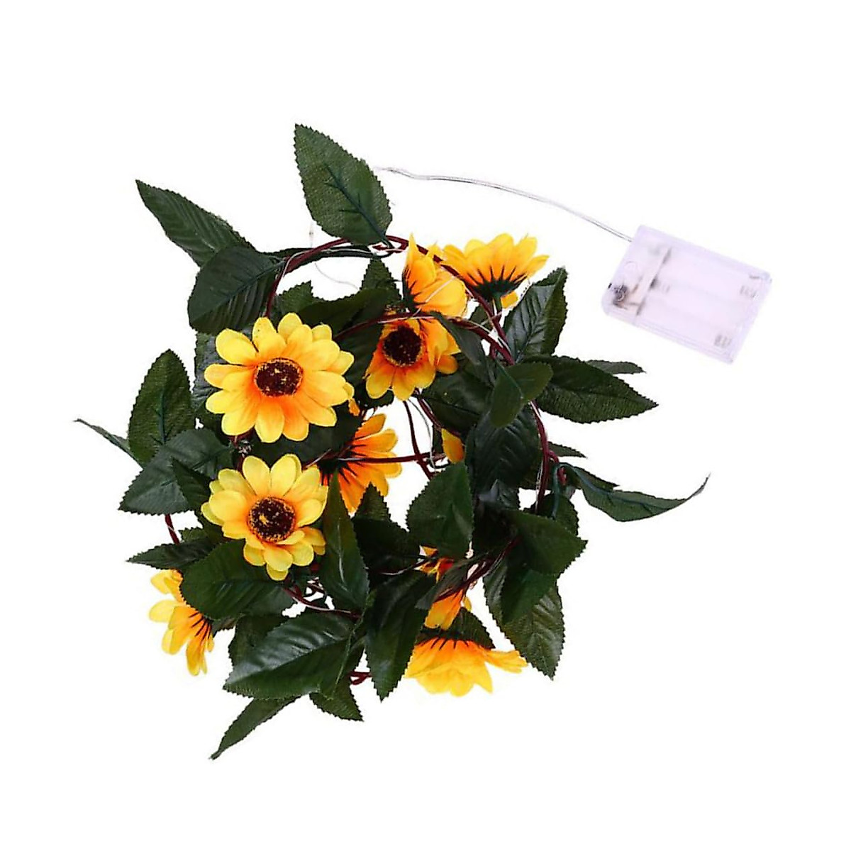 Abaodam 2 Pcs Sunflower Lighting Chain Sunflower Wreath Sunflower Outdoor Decor Sunflower Decor Led Artificial Sunflower Garland Flower Strip Light Sunflower Fairy Light Festival Ornaments