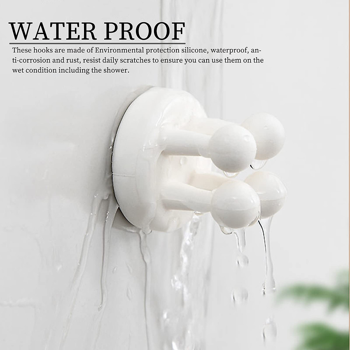 4 Pack Self Adhesive Hooks Holders,Silicone Decoration Hooks Stick to Wall Door,for Hanging Towel Key Clothes Plug Cable,Functional Utility Holders Wide Use for Hanging Bathroom (Blue)