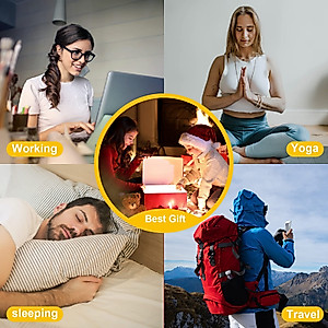 Portable Sound Machine, Wlitqukk 50 Hours Long Lasting White Noise Machine for Sleeping Baby & Adults, USB Rechargeable Sleep Therapy with 9 Soothing Sounds for Home, Travel and Office