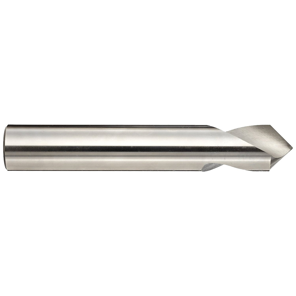 YG-1 - 0081L High Speed Steel NC Spotting Drill Bit, Uncoated (Bright), Straight Shank, Slow Spiral, 90 Degree, 1/8" Diameter x 1-119/128" Length (Pack of 1)
