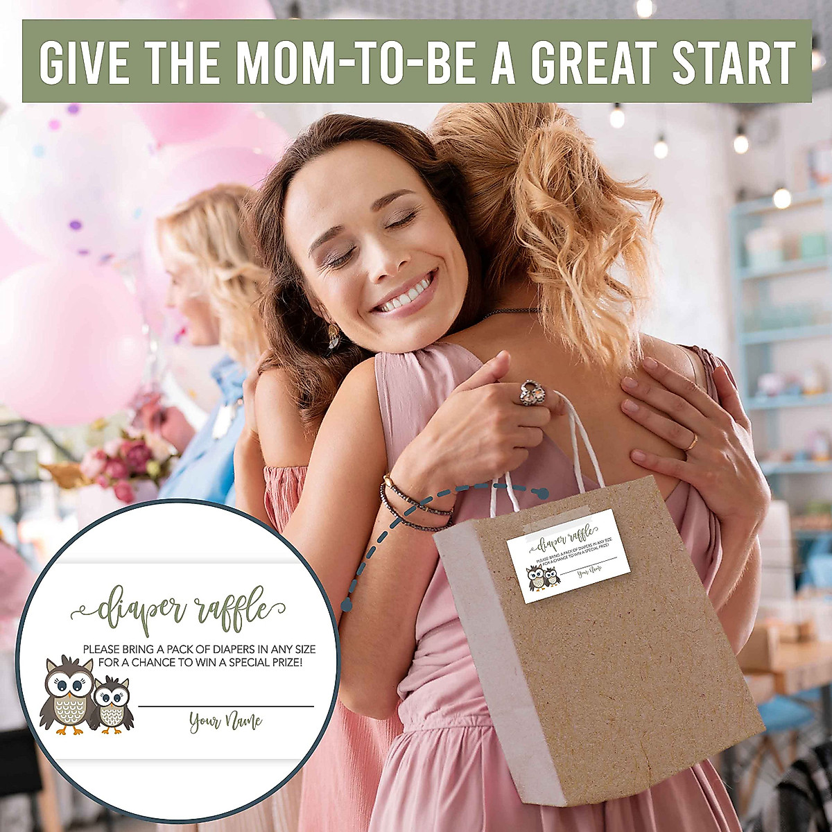 25 Baby Shower Diaper Raffle Tickets For Baby Shower Games To Play - Owl Baby Shower Games Gender Neutral, Diaper Raffle Cards, Baby Raffle Tickets, Baby Shower Invitation Inserts, Baby Shower Ideas