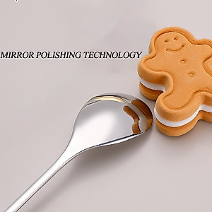 Xzhixiao 6pcs Pieces Of Stainless Steel Reindeer Spoons, Mini Antler-shaped Spoons, Espresso Stirring Spoons.