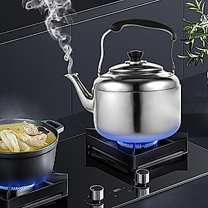 Lurrose Small Tea Kettle Boiling Teapot Fast Boiling Water Kettle Glass Camp Kettle Loose Tea Steeper Electric Water Bottle Hot Water Coffee Pot Stainless Steel Teakettle Heating Filter