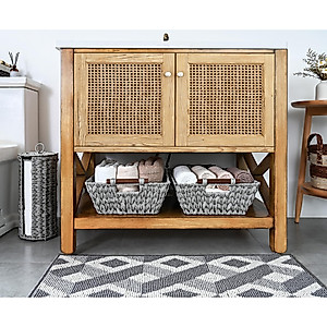 GRANNY SAYS 2-Pack Wicker Baskets with Handles for Storage, Set of 2, 17"L x 13"W x 5H
