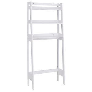 ZENY 3-Tier Over-The-Toilet Space Saver Organizer Rack, Over The Toilet Storage, Freestanding above Toilet Stand for Bathroom, Restroom, Laundry, White