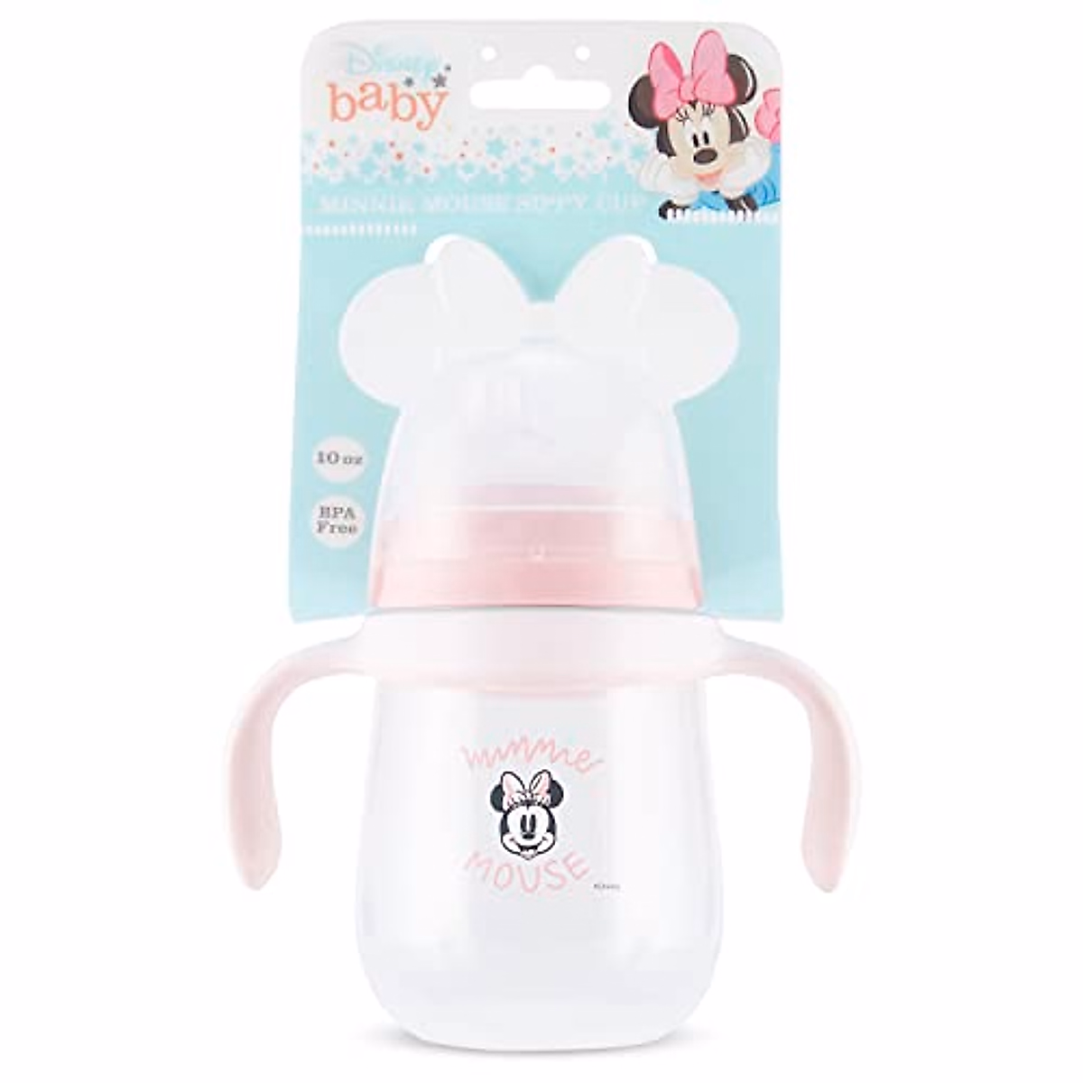 Disney Sippy Cups for Toddlers, Learner Sippy Cups for Kids with Pacifier, BPA-Free Trainer Cup with Handles, Leak-Proof Minnie Mouse and Mickey Mouse Sippy Cups, Perfect Unisex Gift for Children