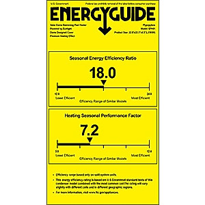 YUEWO Solar Dome Above Ground Pool Heater for Inground and Above Ground Outdoor Swimming Pools Water Heater with Connector, Black