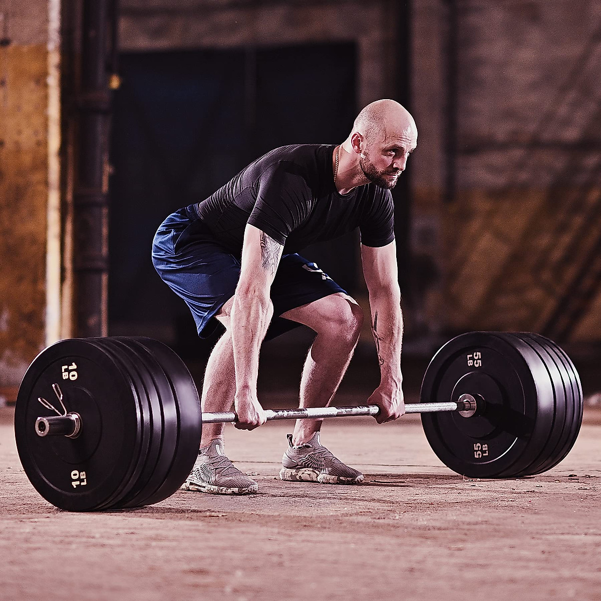 ZELUS Weight Plate Set, Twin 2" Bumper Plates for Strength and Training Fitness, Olympic Weight Set with Rubber Barbell Dumbbell Plates Stainless Steel Inserts for Pro or Home Gyms, Set of 2