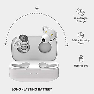 Mixsoul TWS Bluetooth 5.0 Earbuds with Charging Case, Mini HD Stereo Sound Noise Cancelling in-Ear Headphones, One-Step Pairing IPX5 Waterproof True Wireless Earbuds Built-in Mics for iPhone/Android