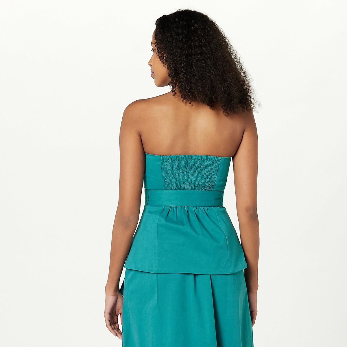 The Drop Women's Strapless Zip Front Top with Belt by @iamgr8lesha, Deep Lake, M