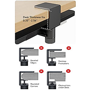 HUANUO Keyboard Tray Under Desk, 360 Rotating Keyboard Tray with Adjustable C Clamp, Ergonomic Keyboard Drawer Slide Out, No Drilling Computer Keyboard & Mouse Tray, 23.62" W x 9.84" D, Black