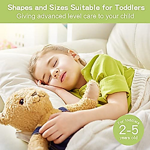 Toddler Pillow with Pillowcase 2 Pack,13X18 Soft Baby Pillows for Sleeping, Machine Washable Kids Pillow with Cotton Pillowcase, Perfect for Travel, Toddlers Cot (Dinosaur)